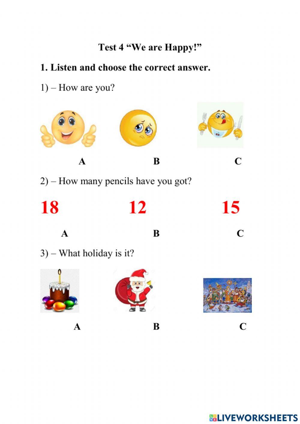 We are happy interactive worksheet | Live Worksheets