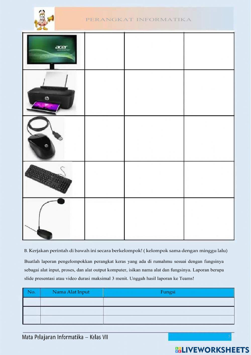 Teknik informatika online activity | Live Worksheets