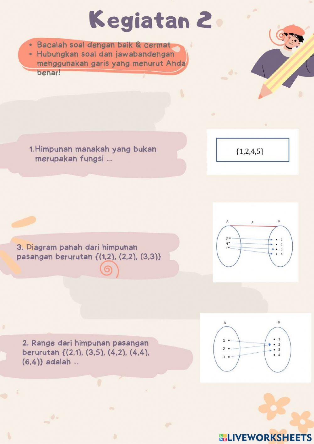 LKPD-Relasi & Fungsi worksheet | Live Worksheets