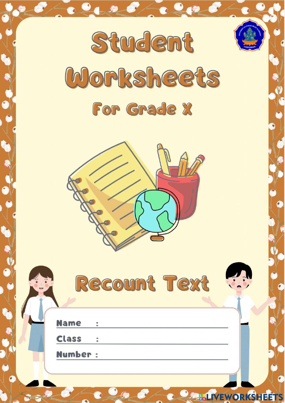 Recount Text | Free Interactive Worksheets | 2250799