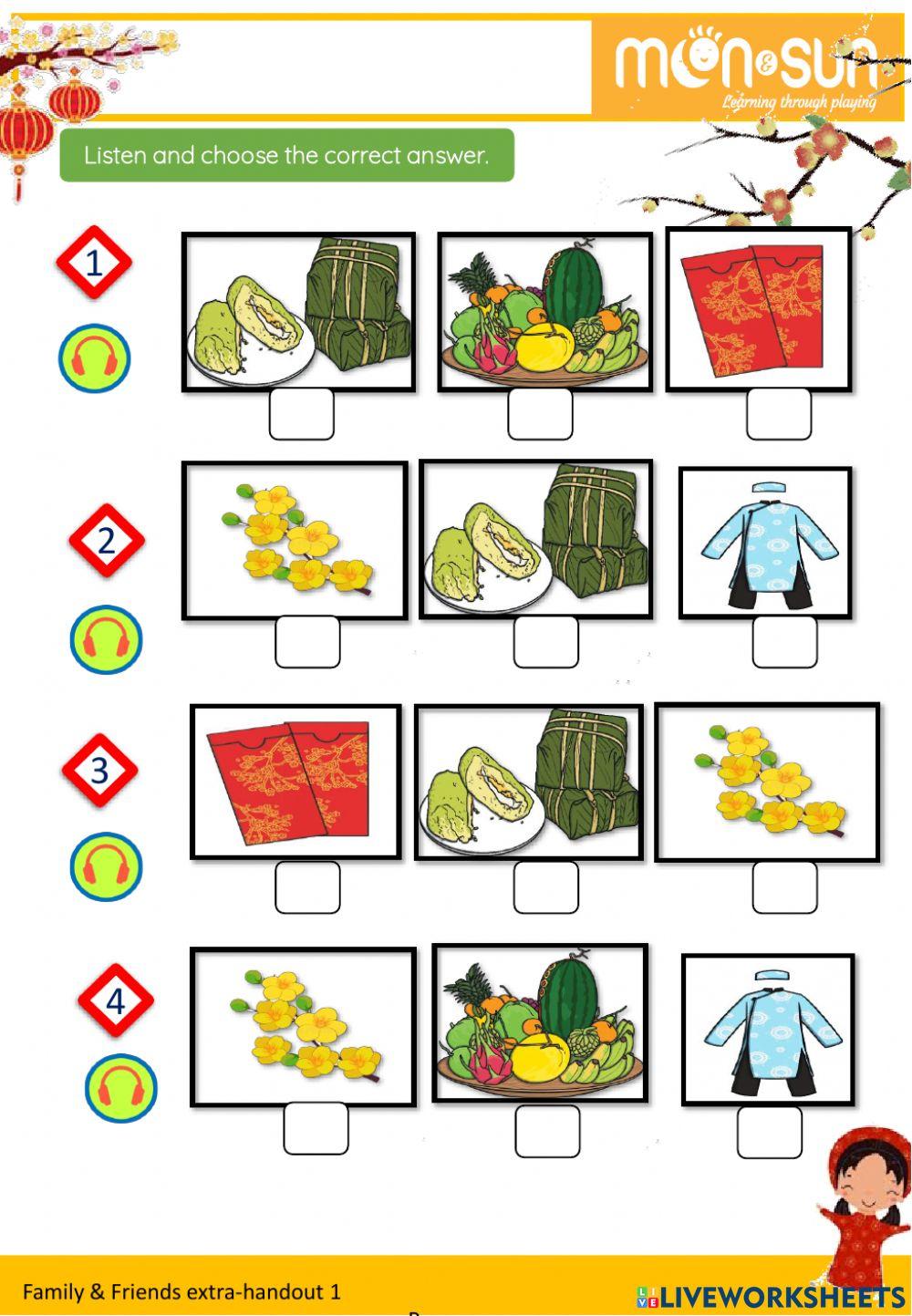 Phonic 1 - Tet holiday worksheet | Live Worksheets
