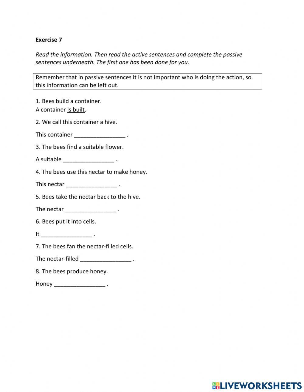 IE2, Unit 3, Writing, Exercise 7 worksheet | Live Worksheets