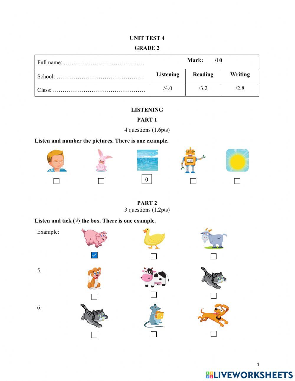Smart start gra… | Free Interactive Worksheets | 2251088