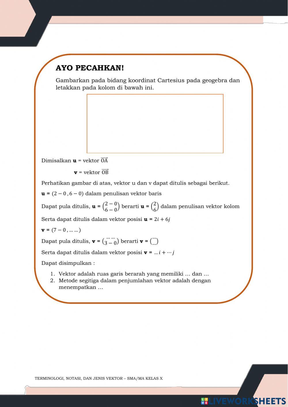 Lkpd vektor | Free Interactive Worksheets | 2251570