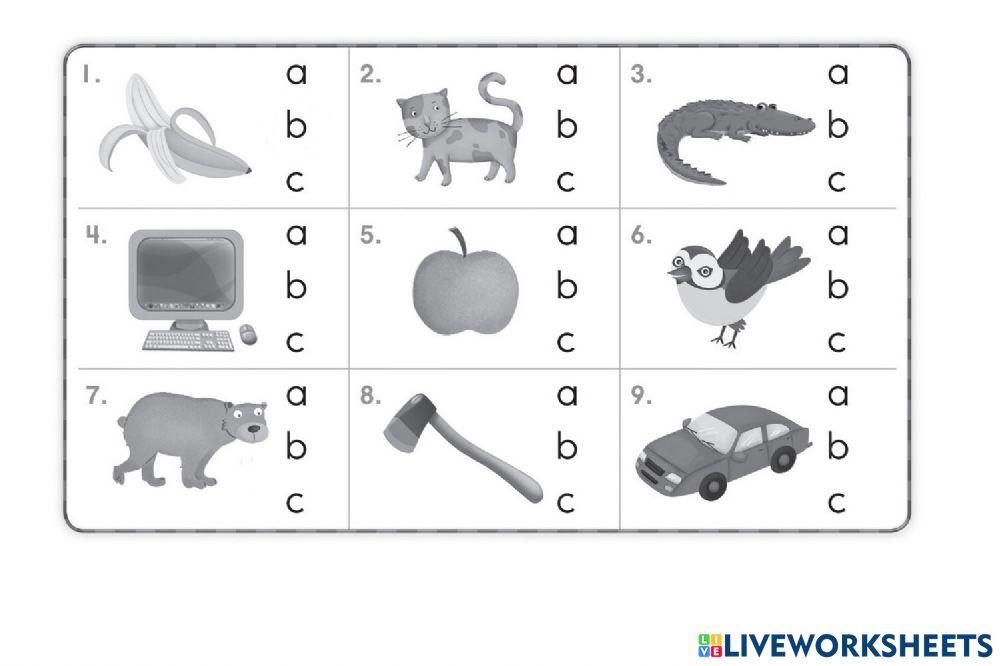 Abc online exercise for 1 | Live Worksheets