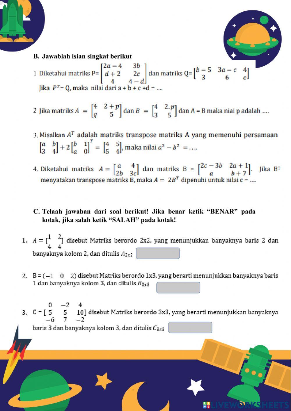 E-lkpd matriks kelas 11 | MaharaniPratiwi | Live