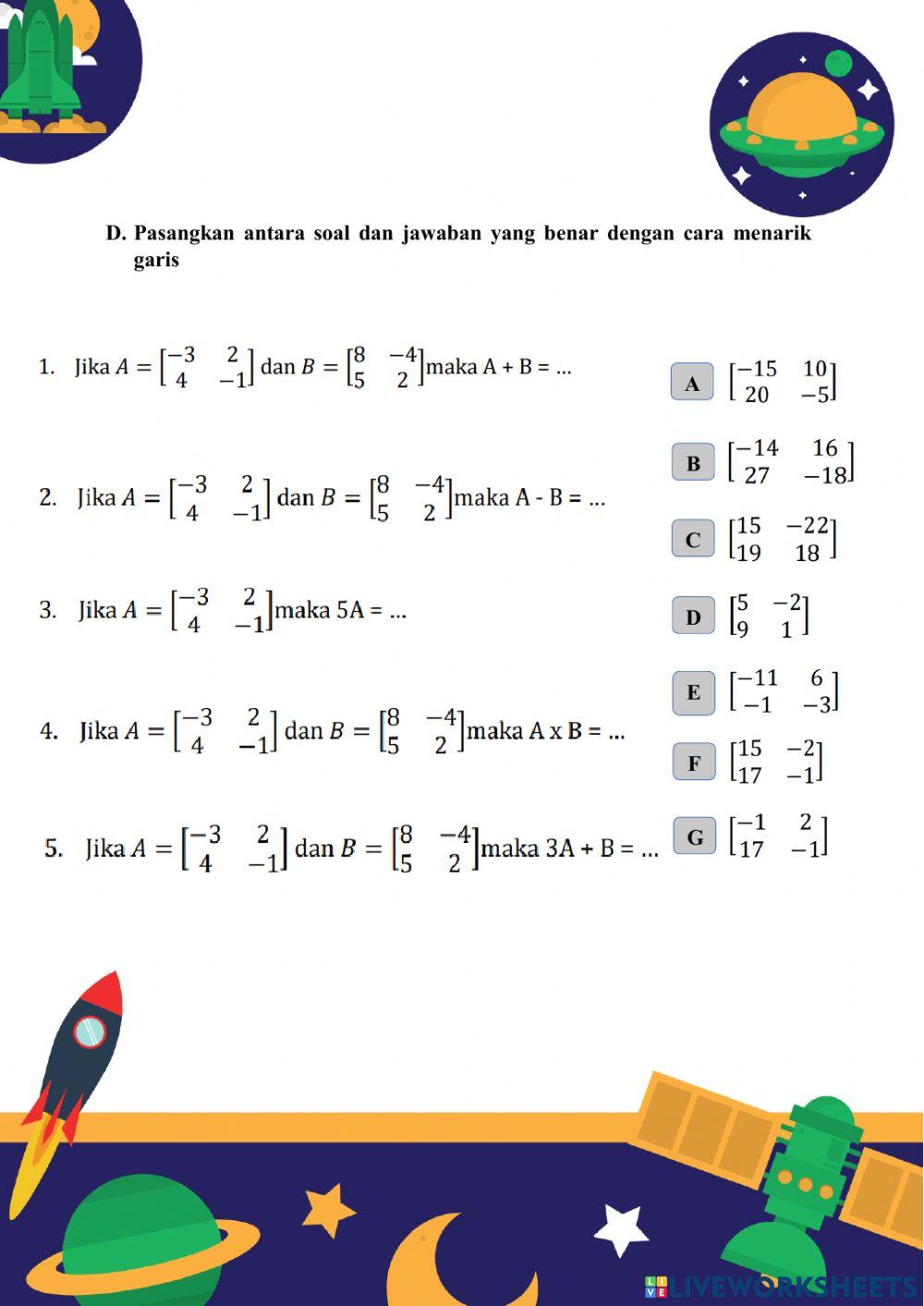 E-lkpd matriks kelas 11 | MaharaniPratiwi | Live