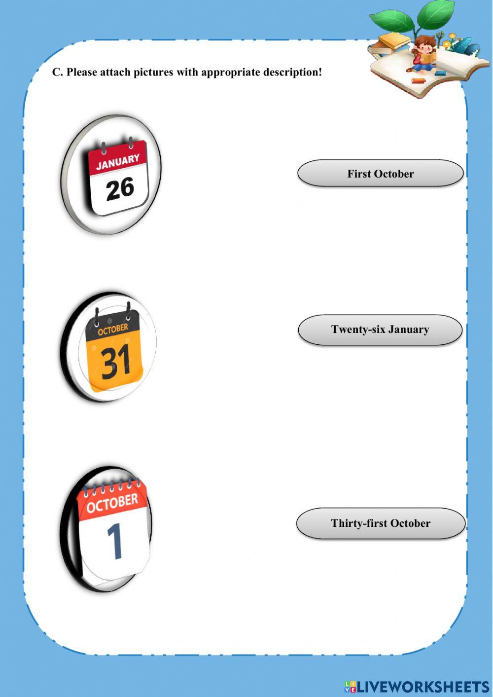 Telling Time, D… | Free Interactive Worksheets | 2251829
