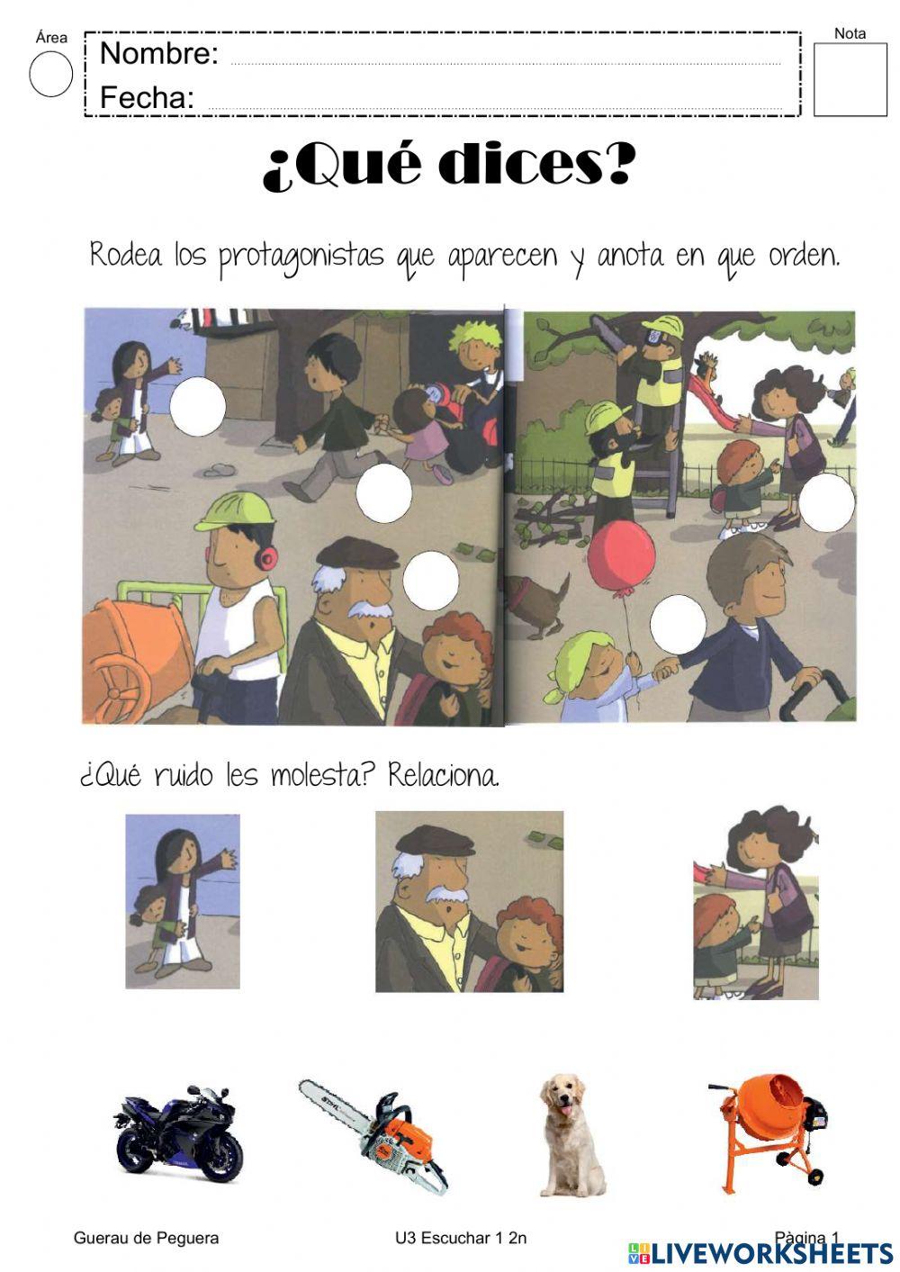 ¿Qué dices? | Free Interactive Worksheets | 2252094