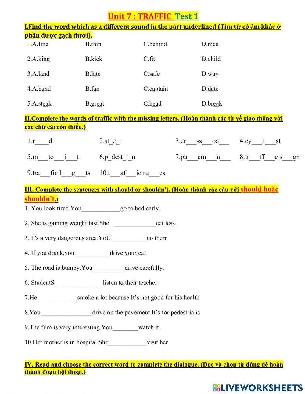 2252135 | G7-unit 7 traffice test 1 | luavu