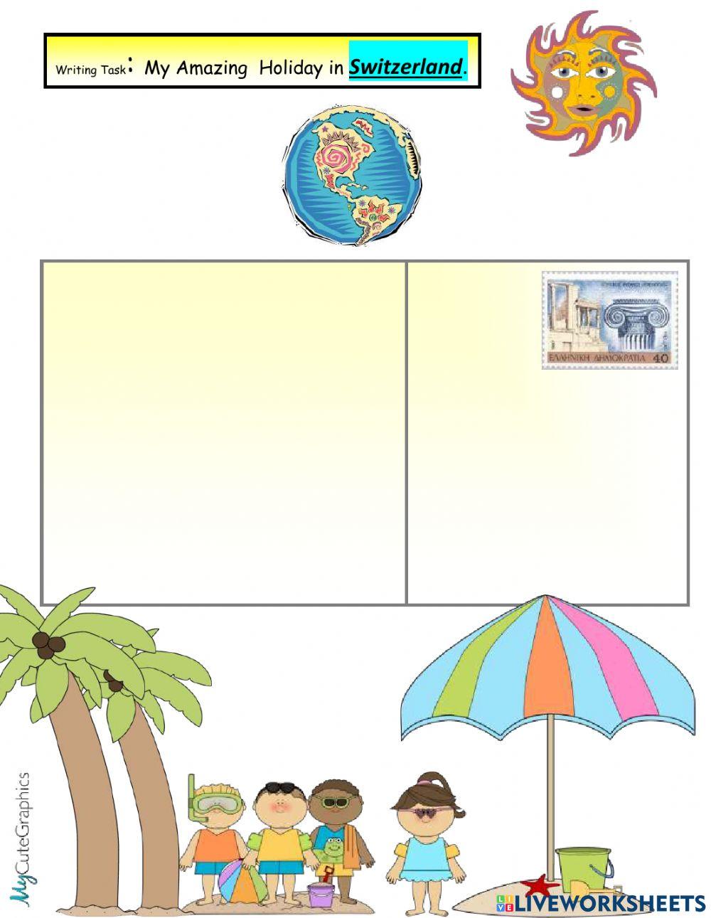 Post card online exercise for | Live Worksheets