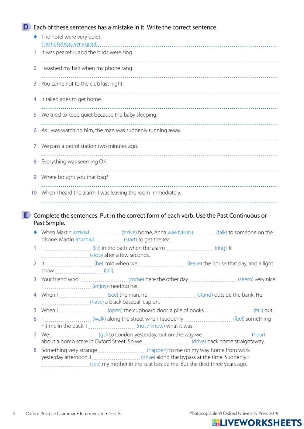 B2 – Present Si… | Free Interactive Worksheets | 6921297