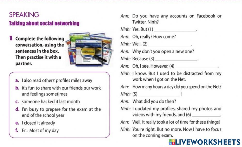 2254359 | speaking u4 | Lien My My | LiveWorksheets