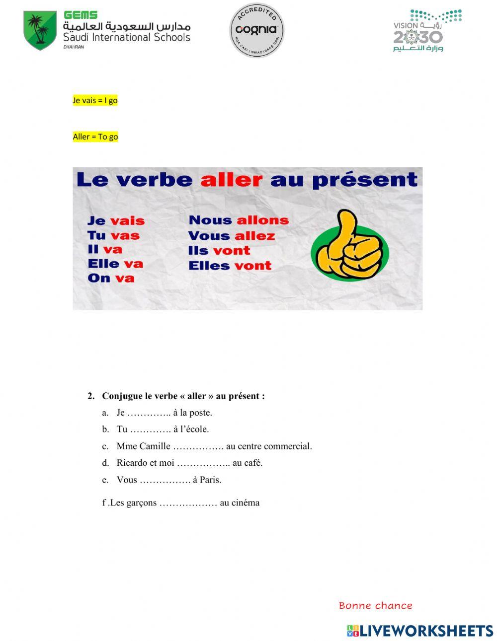 Directions if French online exercise for | Live Worksheets