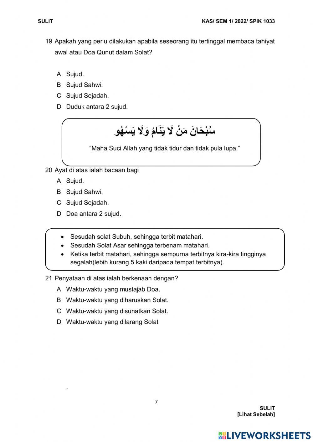 Final feqah 1 d… | Free Interactive Worksheets | 2253450