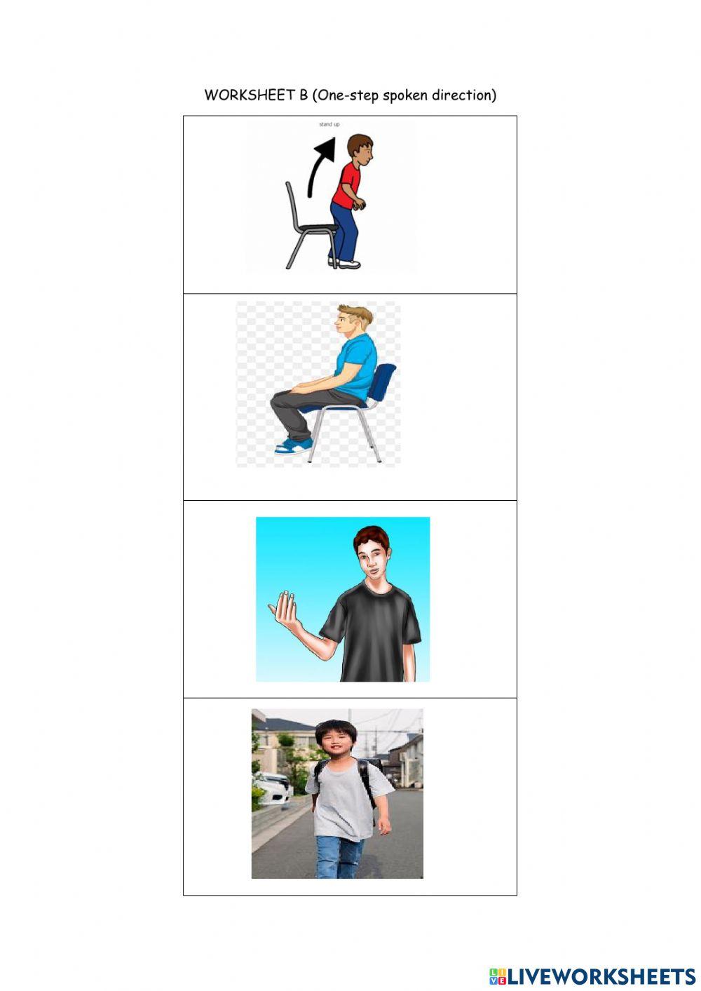 Action words interactive activity for Pre-primary | Live Worksheets