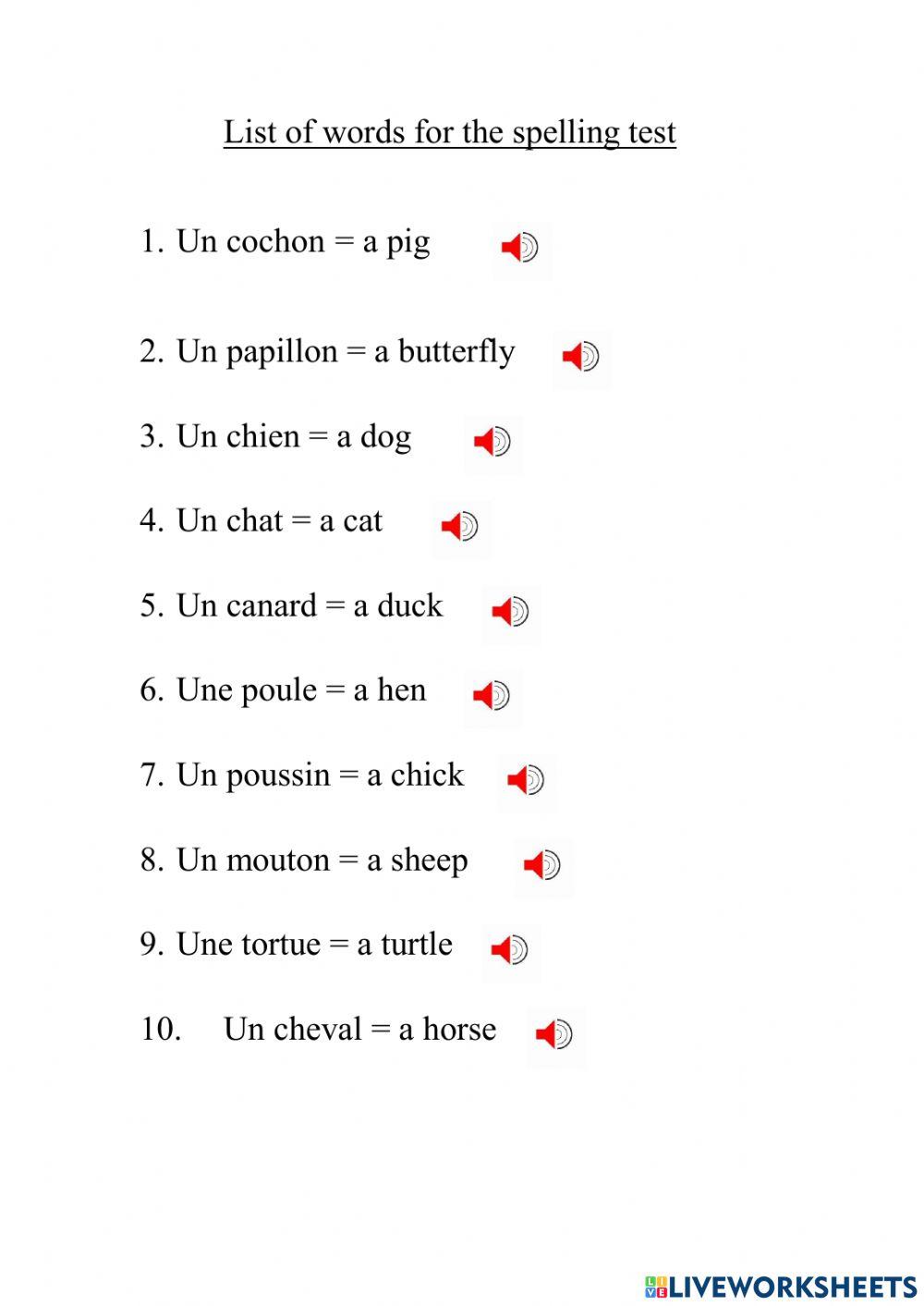 Spelling test Y5 online exercise for | Live Worksheets