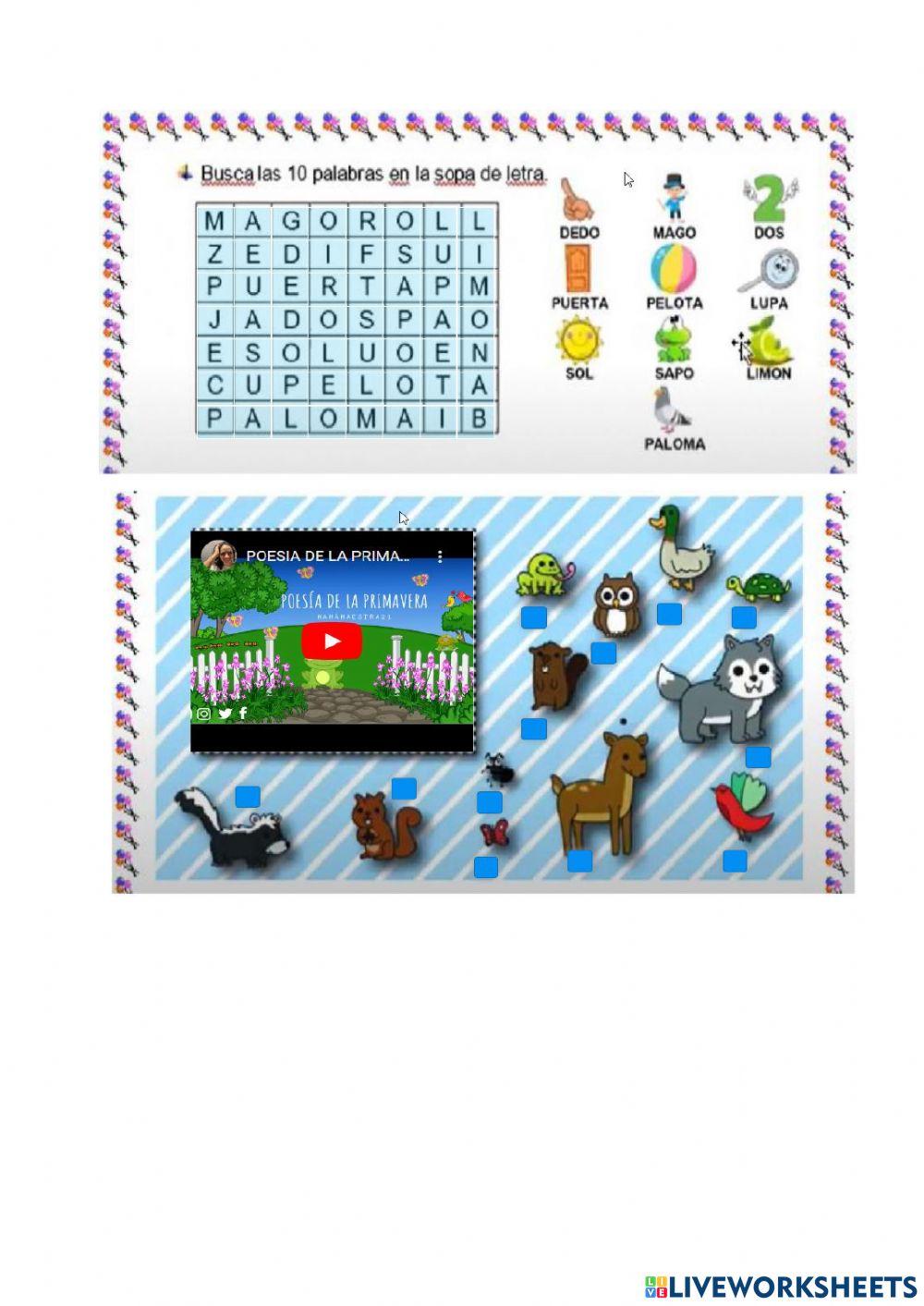 Modelo del programa activity | Live Worksheets