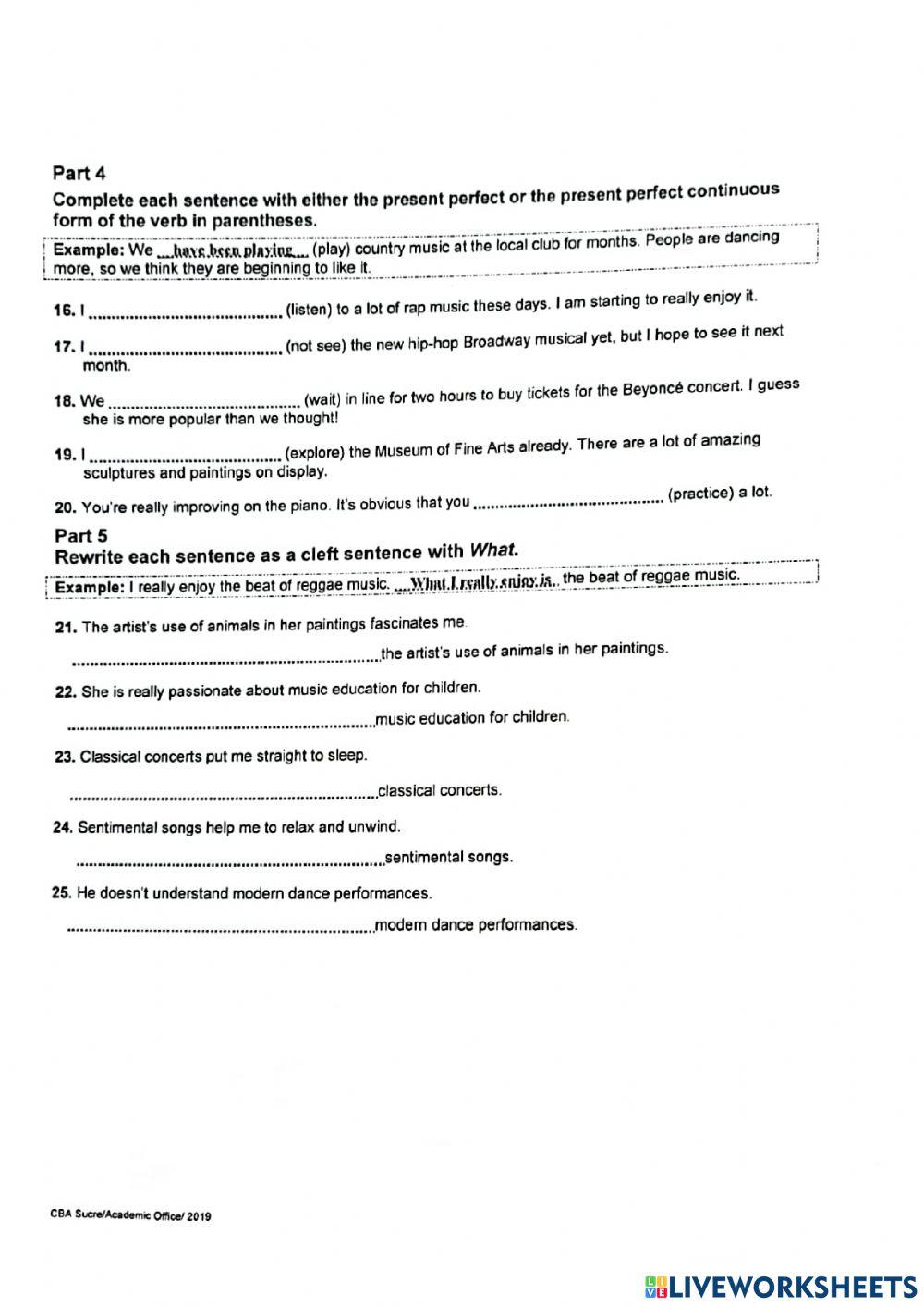 Summit 1 unit 2 online exercise for | Live Worksheets