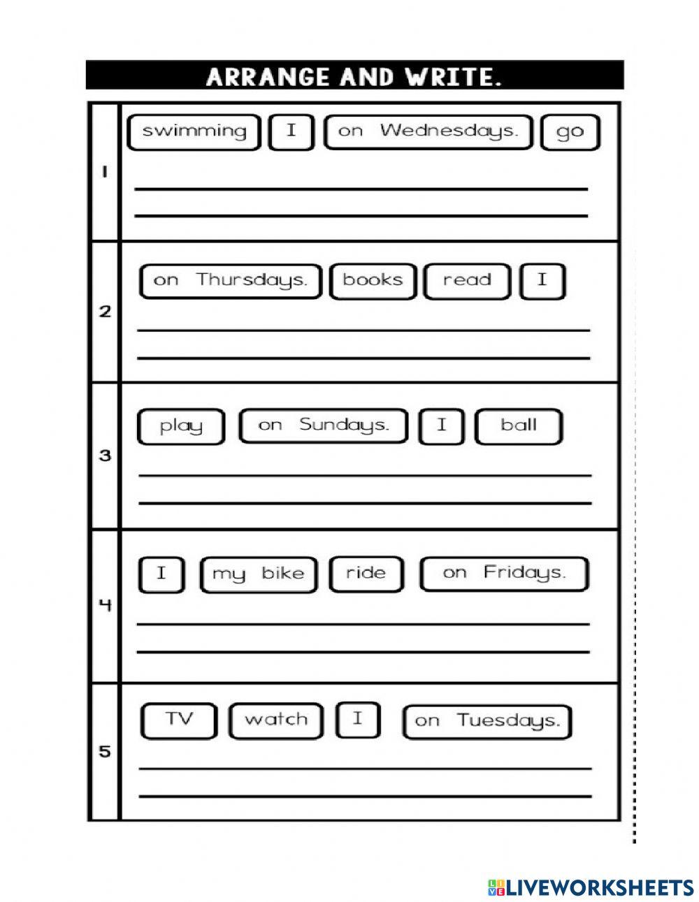 Supermind 2: Arrange and write online exercise for | Live Worksheets