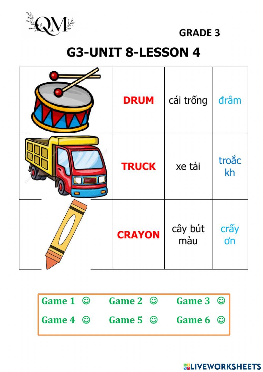 G3-u8 worksheet | Live Worksheets