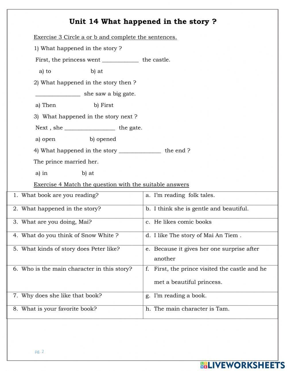 Grade 5 - Unit 14 activity | Live Worksheets