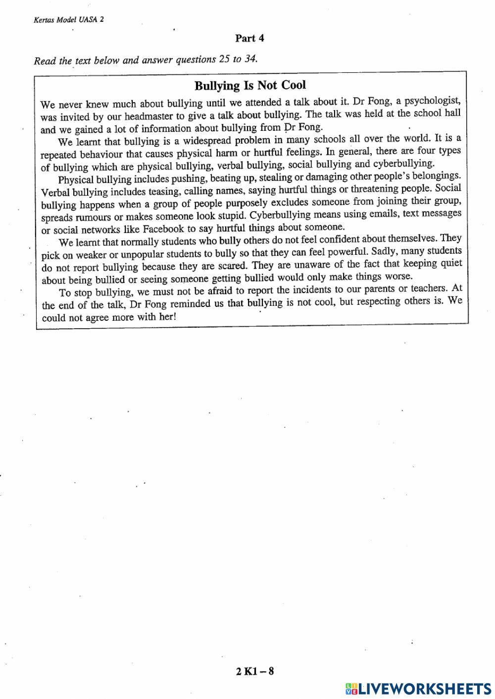 UASA PT3 (MODEL 2) PAPER 1 6922104 | WAN NORIAN WAN OMAR