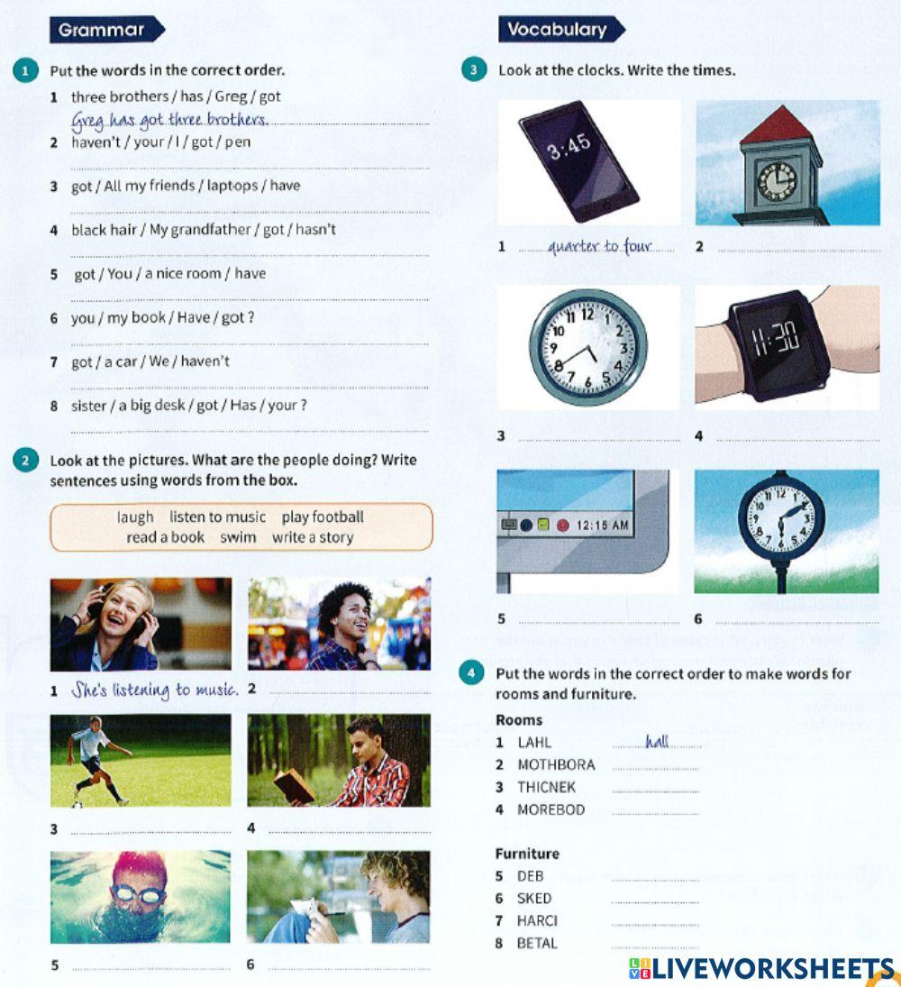 KET Unit-2 (Vocab and grammar Review 2) online exercise for | Live ...