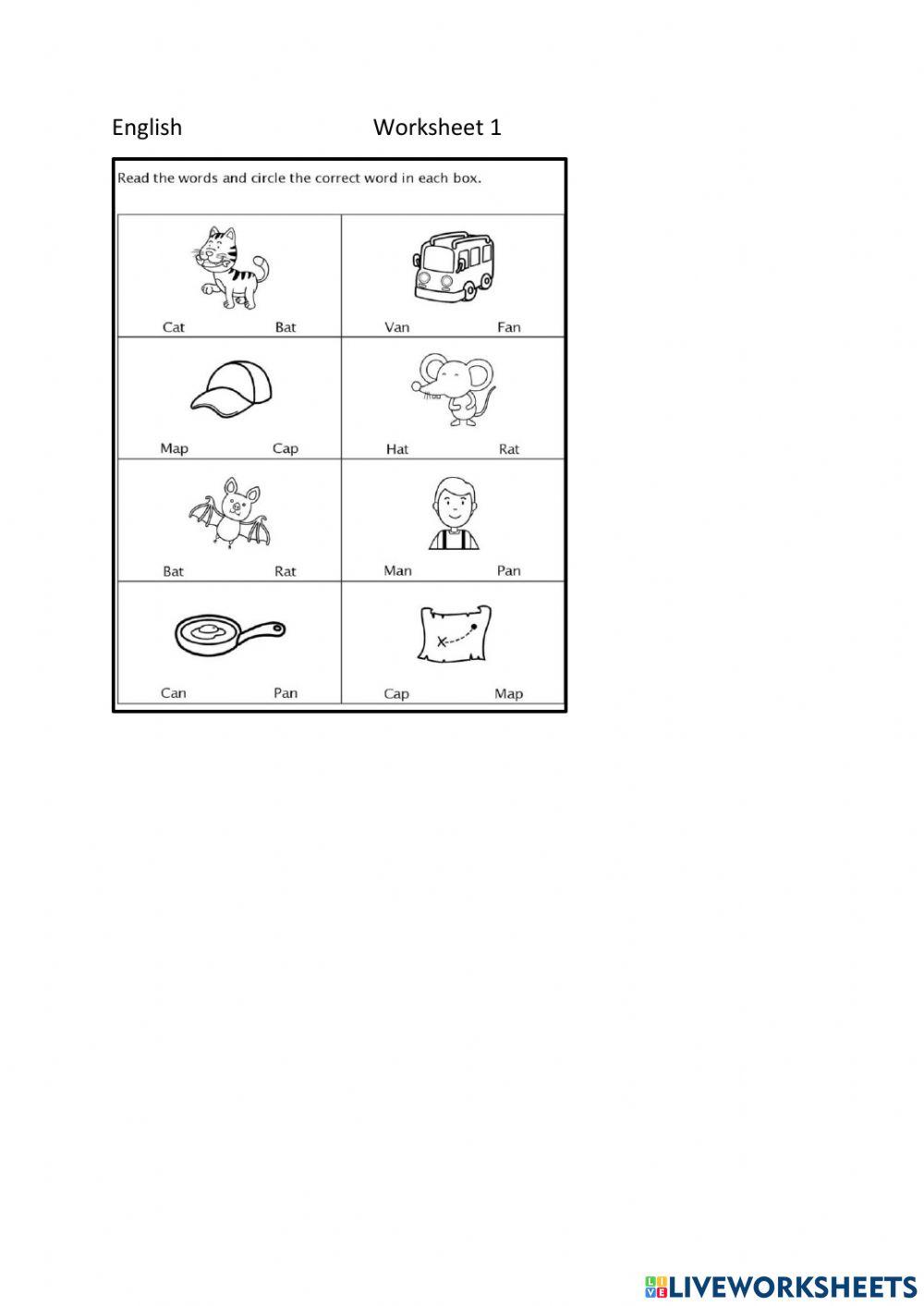 Naming words online exercise for | Live Worksheets