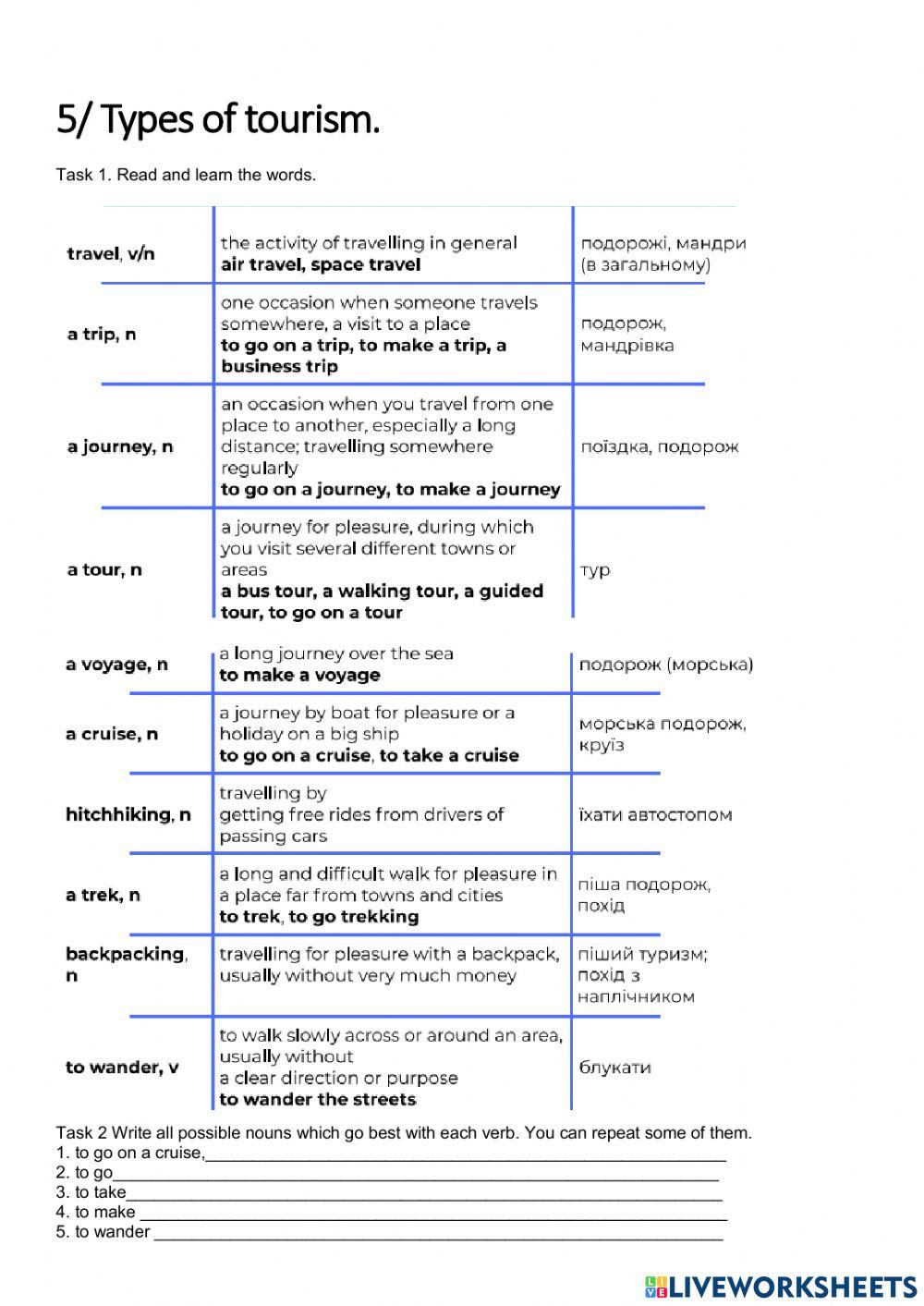 2233581 | Types of tourism | TetianaBlag