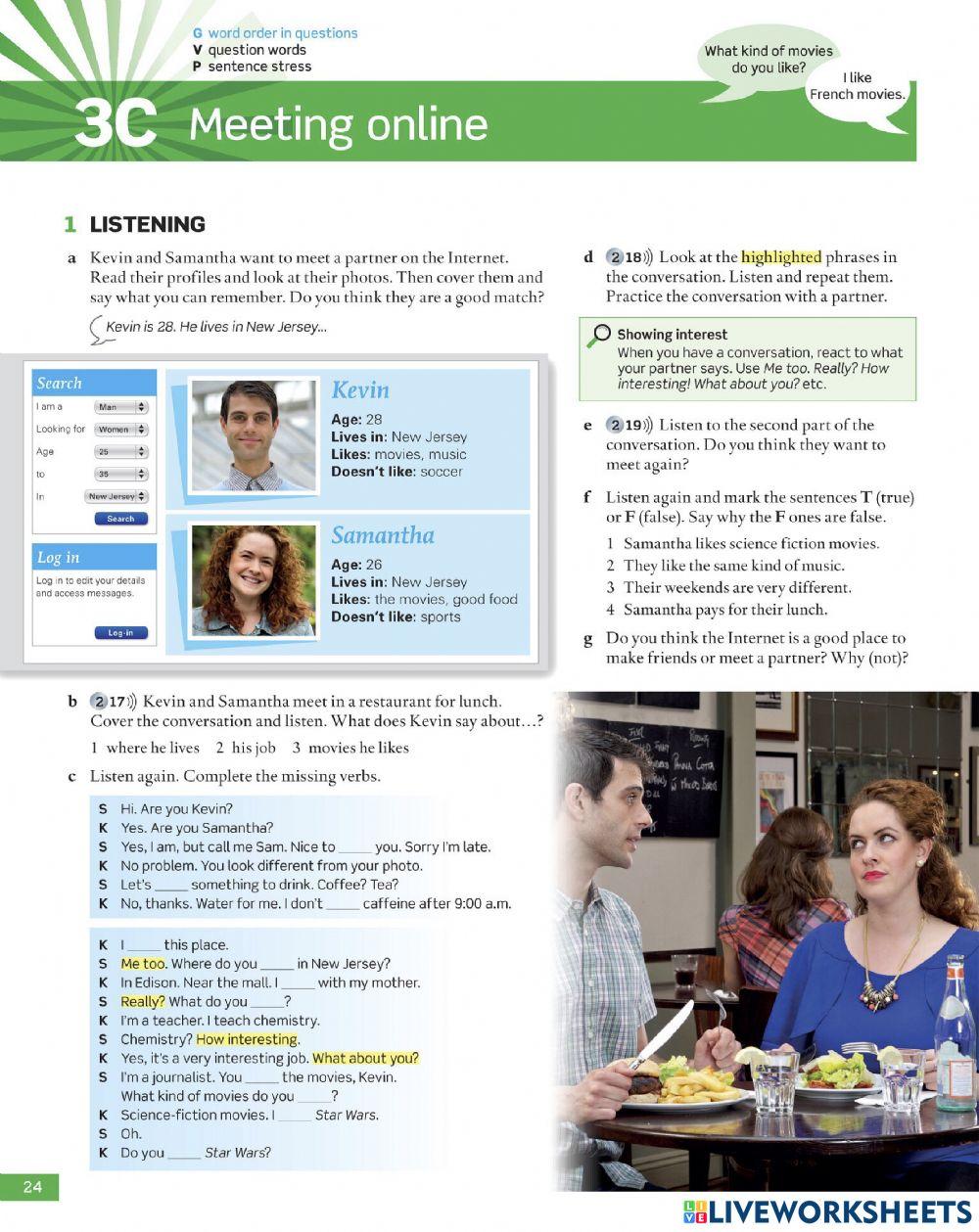 AEF Unit 3C worksheet | Live Worksheets