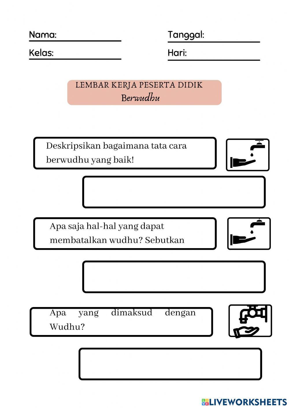 LKPD Interaktif PAI online worksheet | Live Worksheets