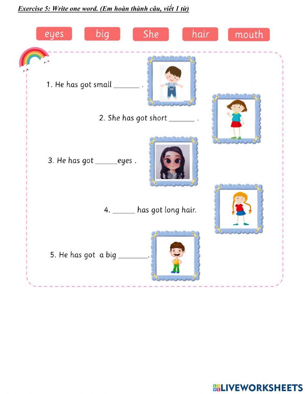 Week 14 grade 2 u5 shape and adj worksheet | Live Worksheets