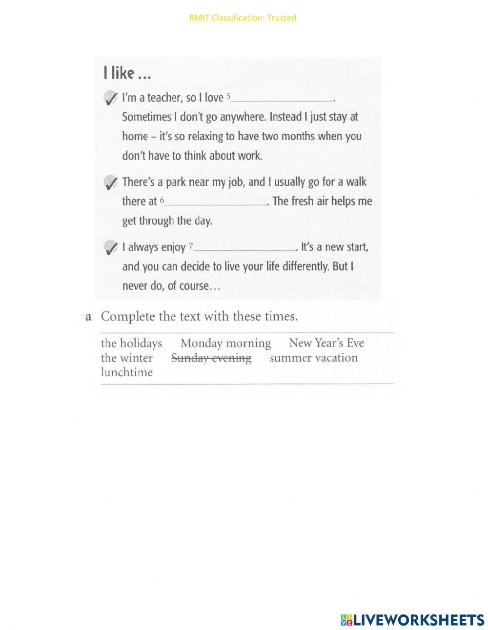 8A Pre intermediate worksheet | Live Worksheets