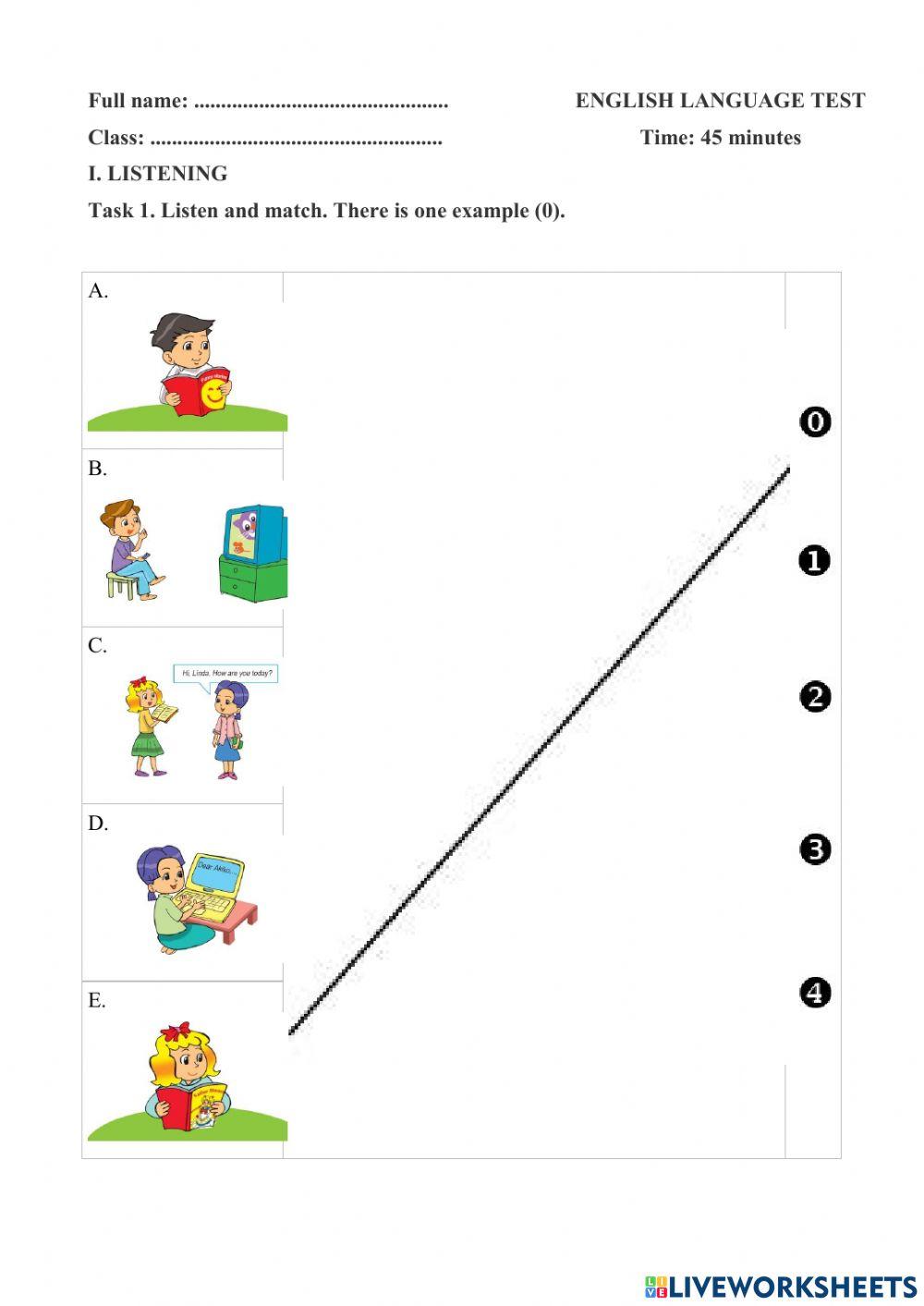 2237666 | Listening test | Vũ Xuân Ba | LiveWorksheets