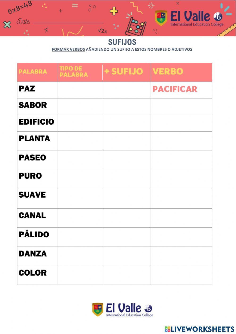 2234825 | Sufijos - formar verbos | Víctor Manuel García