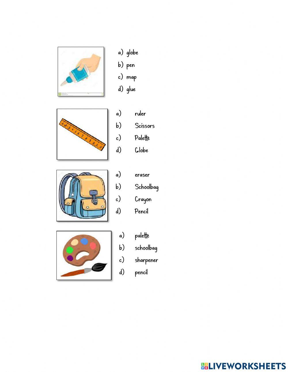 Classroom Object Grade 2 worksheet | Live Worksheets