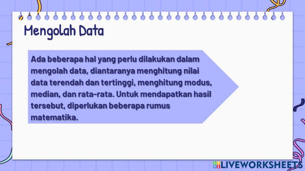 Media Pembelajaran pengolahan data 2235700 | Dela Nowinda
