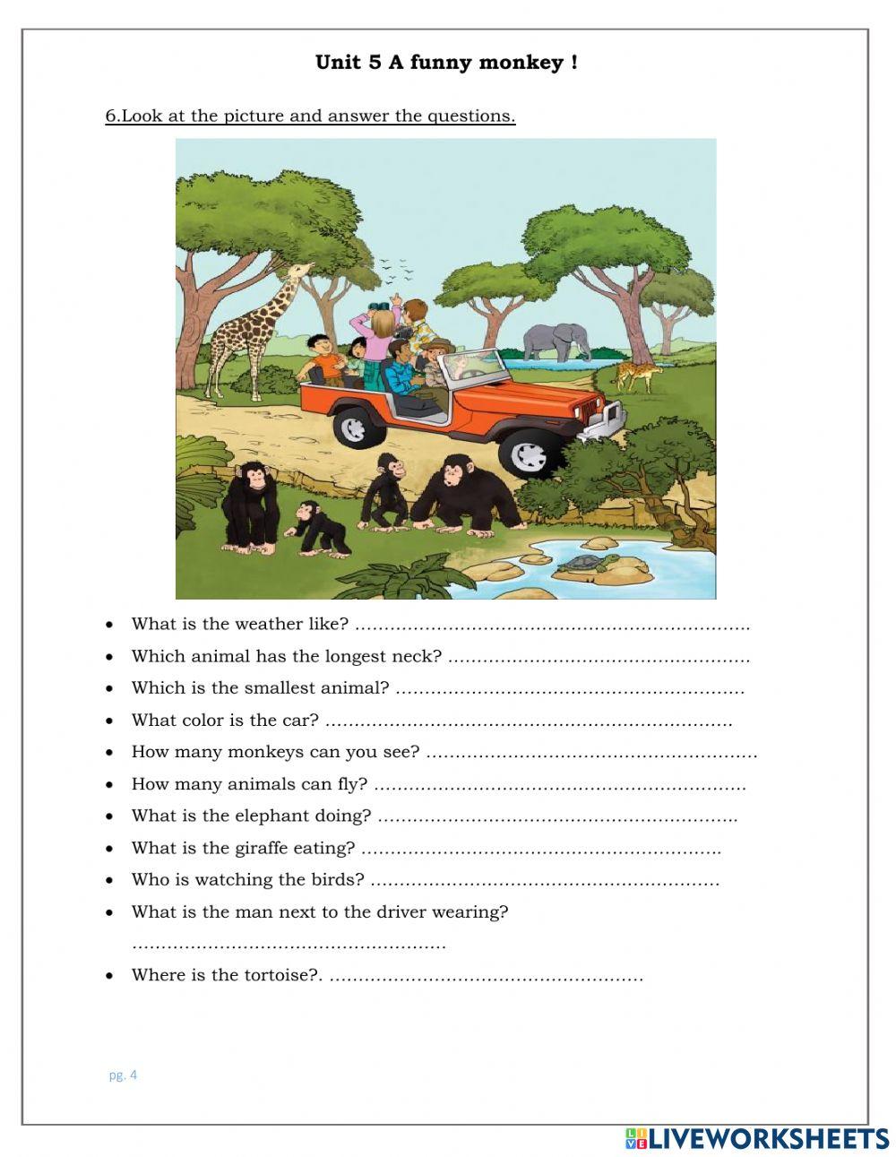 FF4.Unit 5 Animals 0647 | ngocdiep5 | Live Worksheets