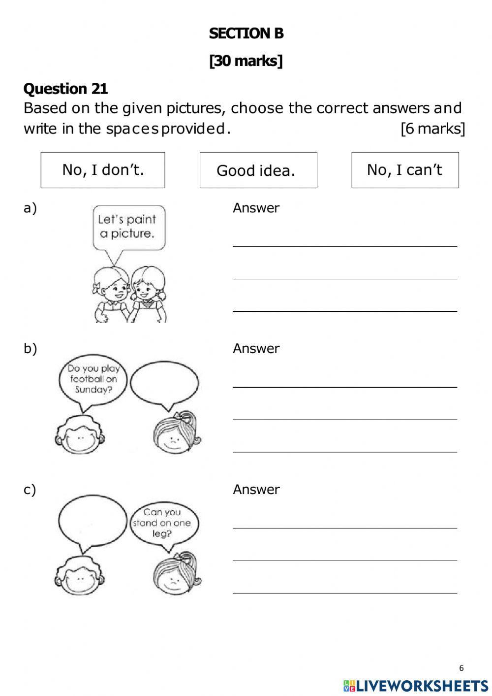 Eng worksheet for 2 | Live Worksheets
