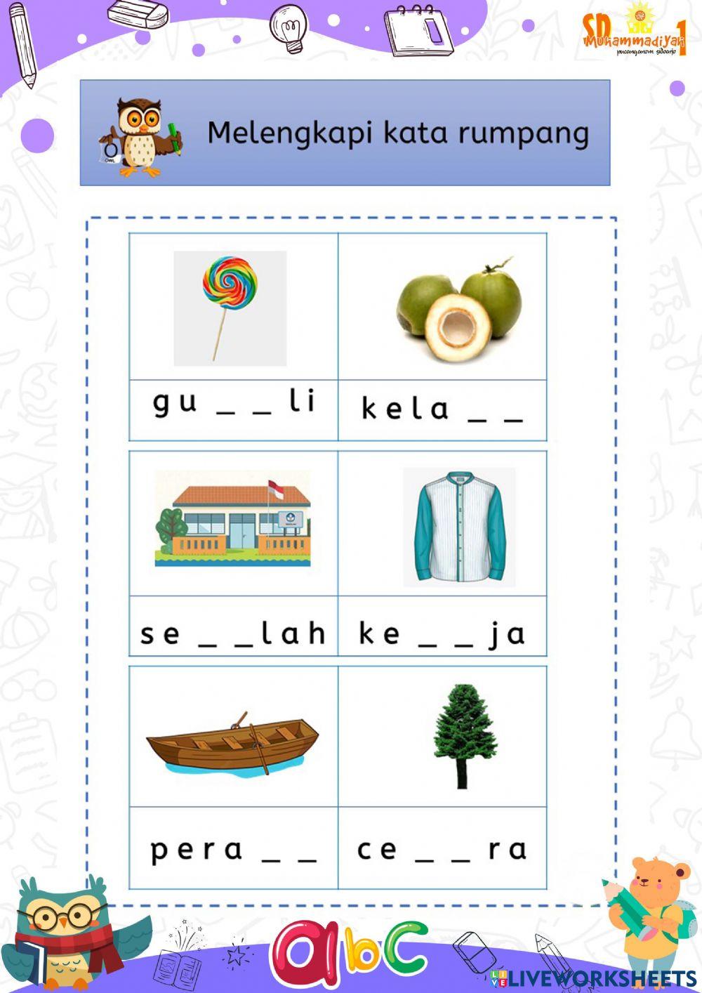 menulis 1 | sufianti | Live Worksheets