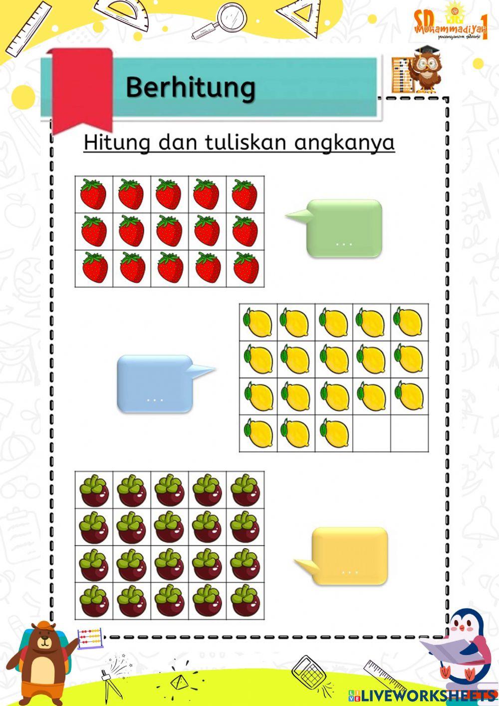 menghitung 2 online exercise for | Live Worksheets