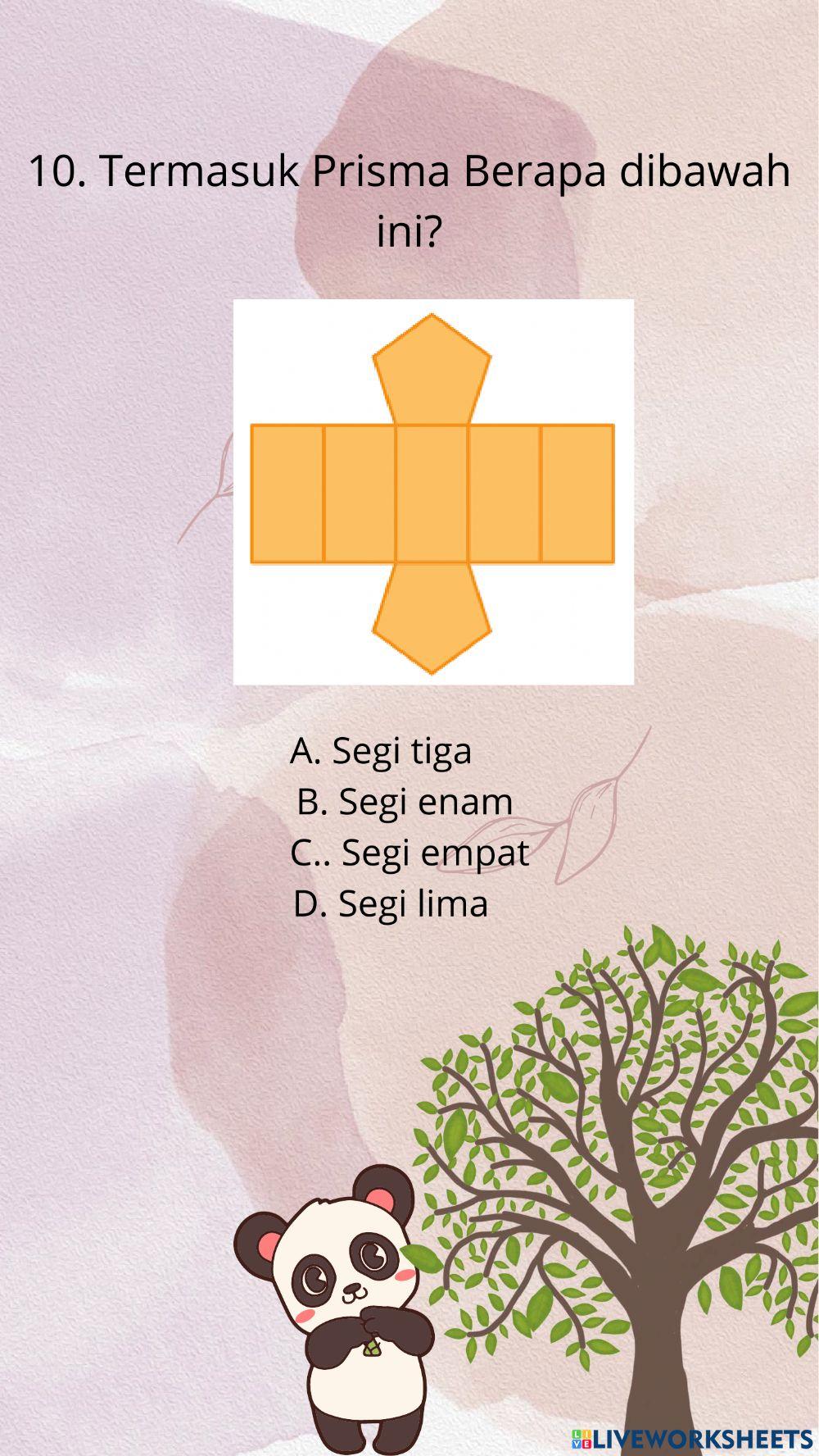 Jaring prismaaa interactive worksheet | Live Worksheets