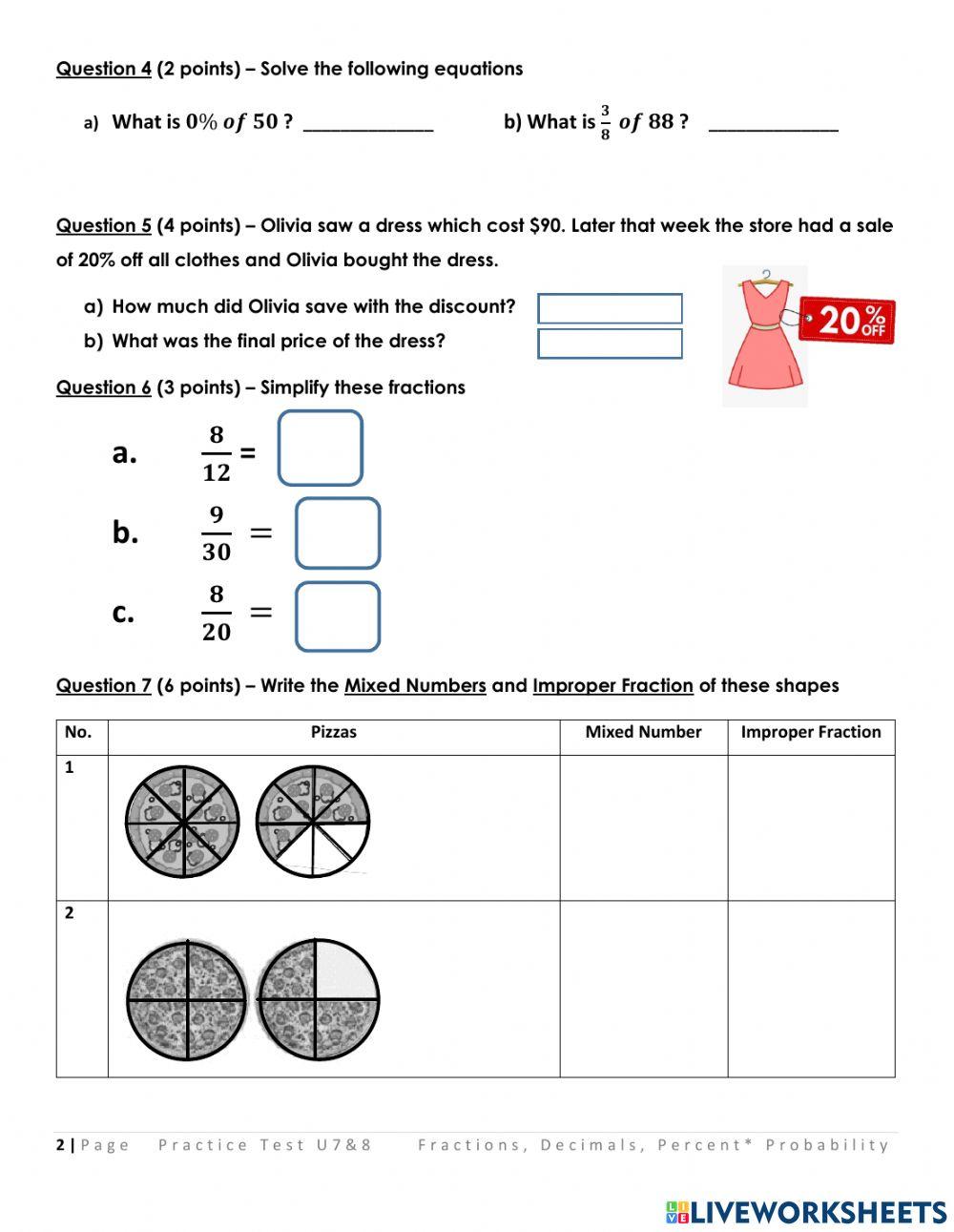 Maths Practice … | Free Interactive Worksheets | 6918973