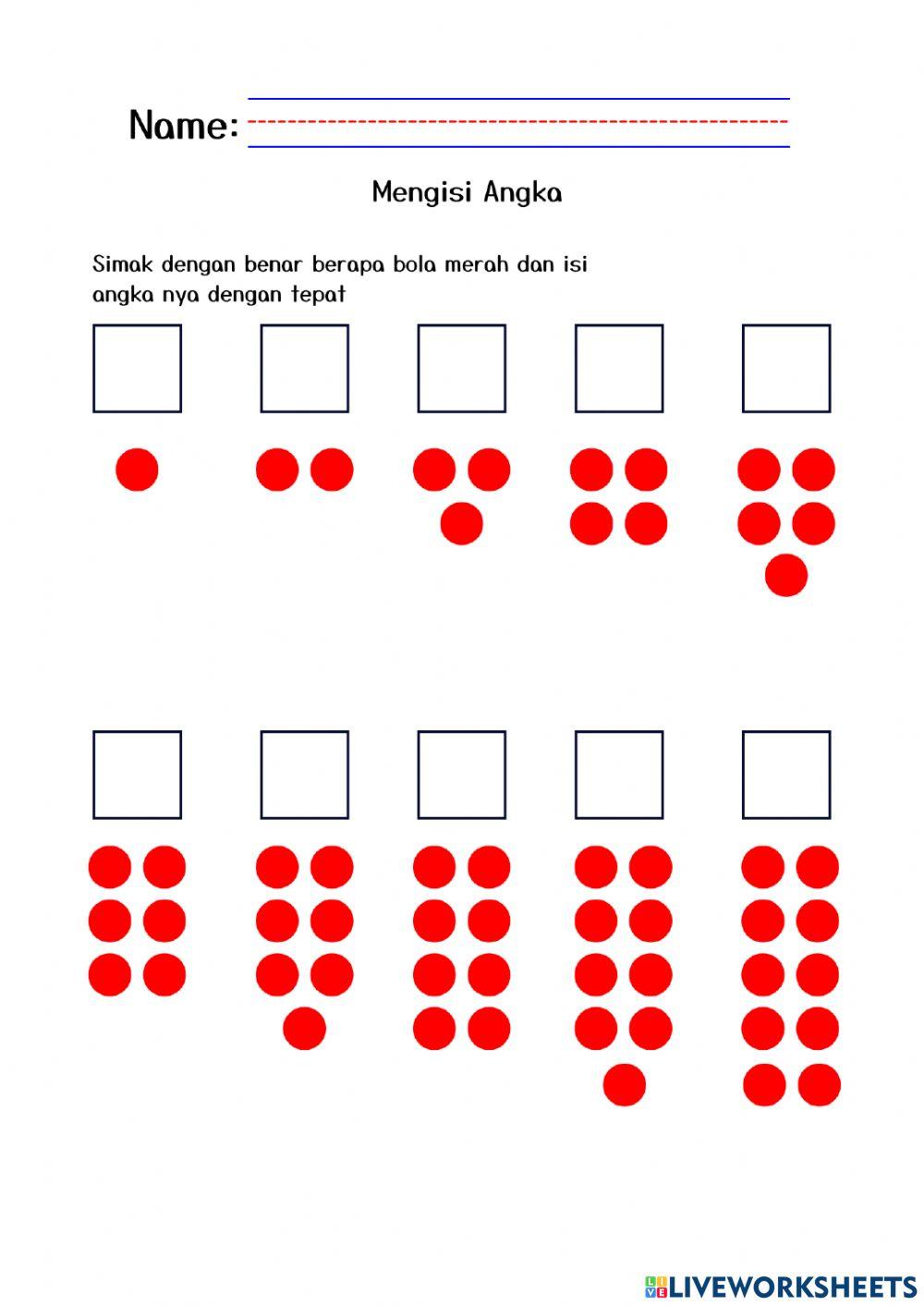 Mari Berhitung | Live Worksheets