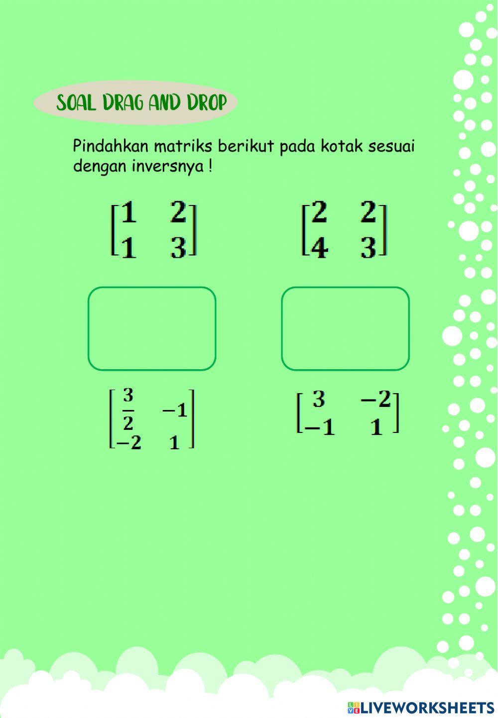 LKPD Matriks online pdf exercise | Live Worksheets