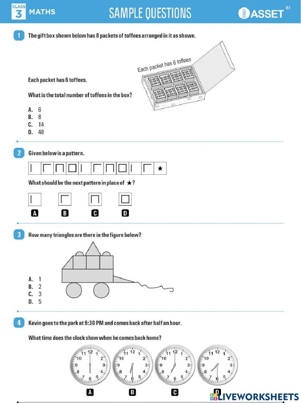 Asset Math worksheet online exercise for | Live Worksheets