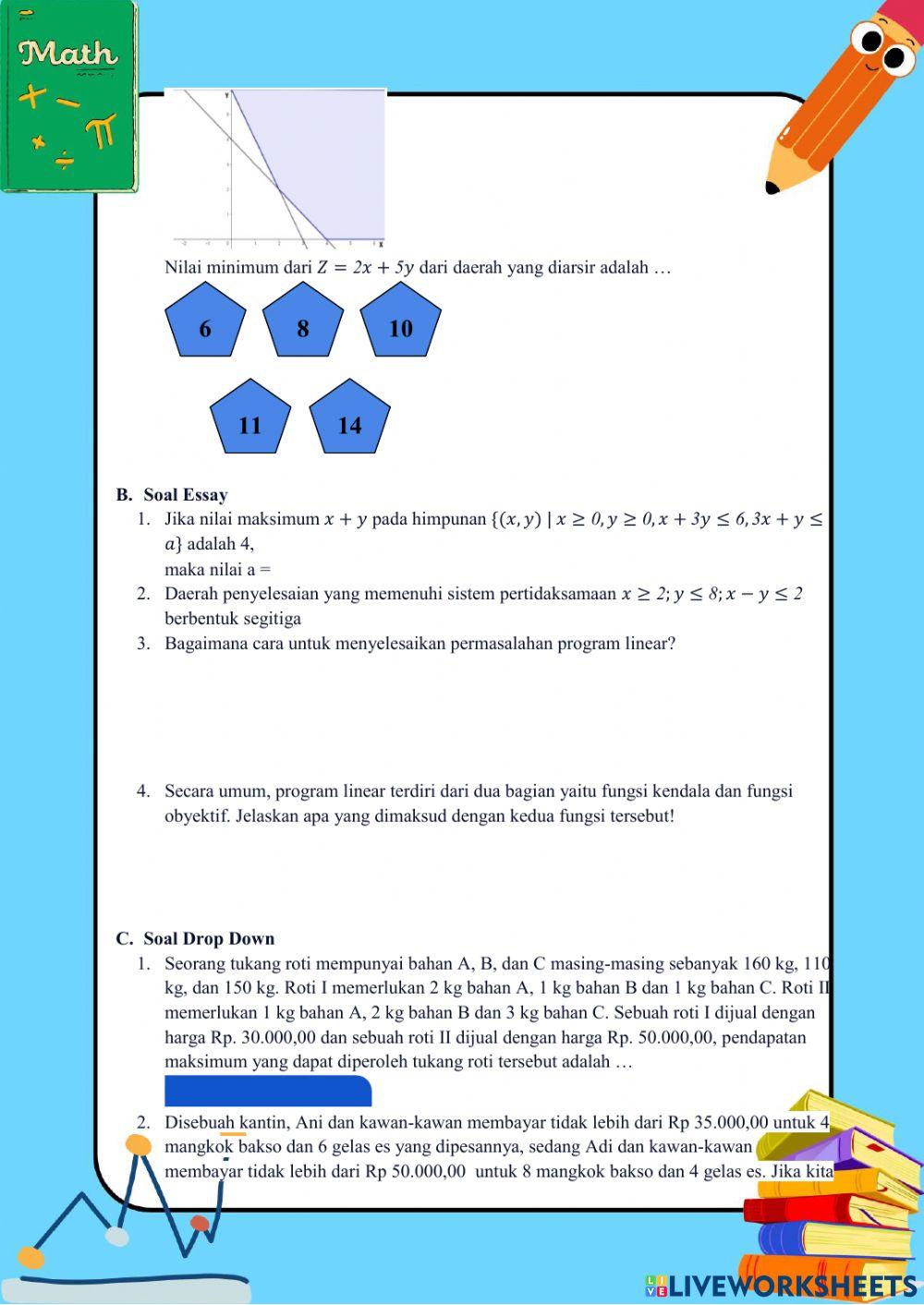 Mathematics Fun… | Free Interactive Worksheets | 2238009