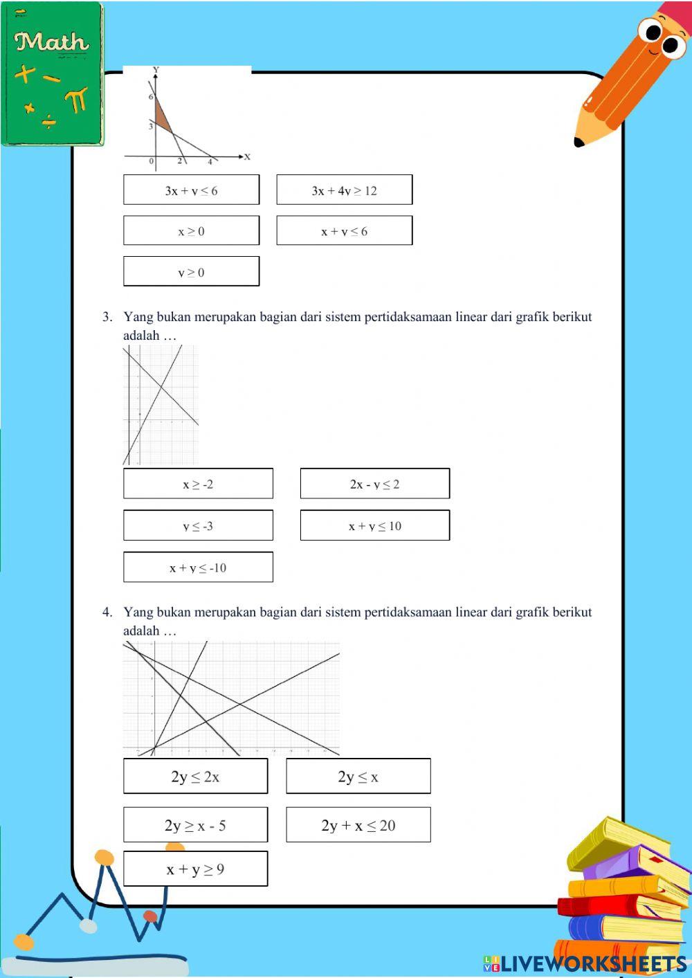 Mathematics Fun Learning worksheet | Live Worksheets