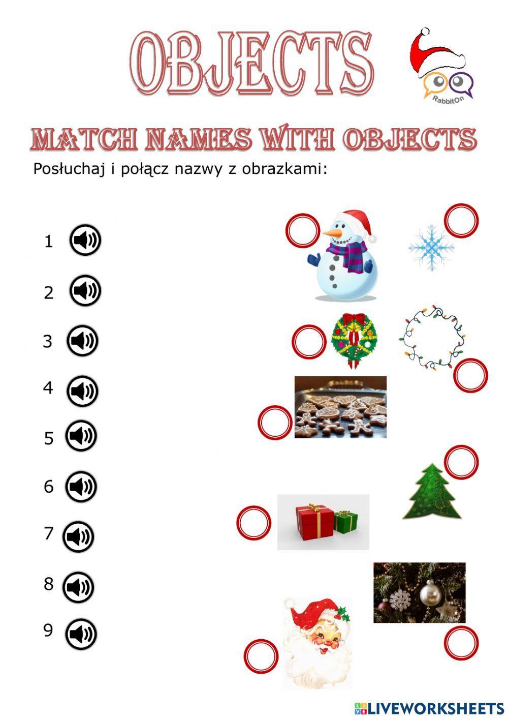 2238155 | Christmas - objects match | RabbitOn CLS